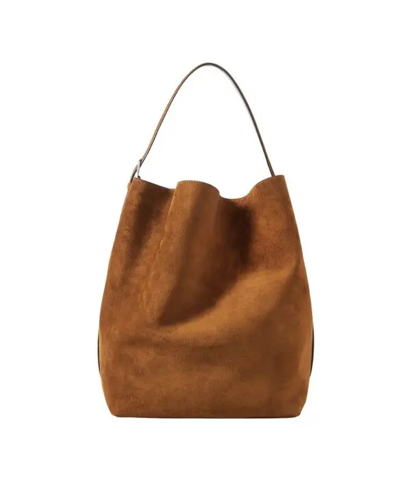 TOTÊME Suede Tote Bag - Brown