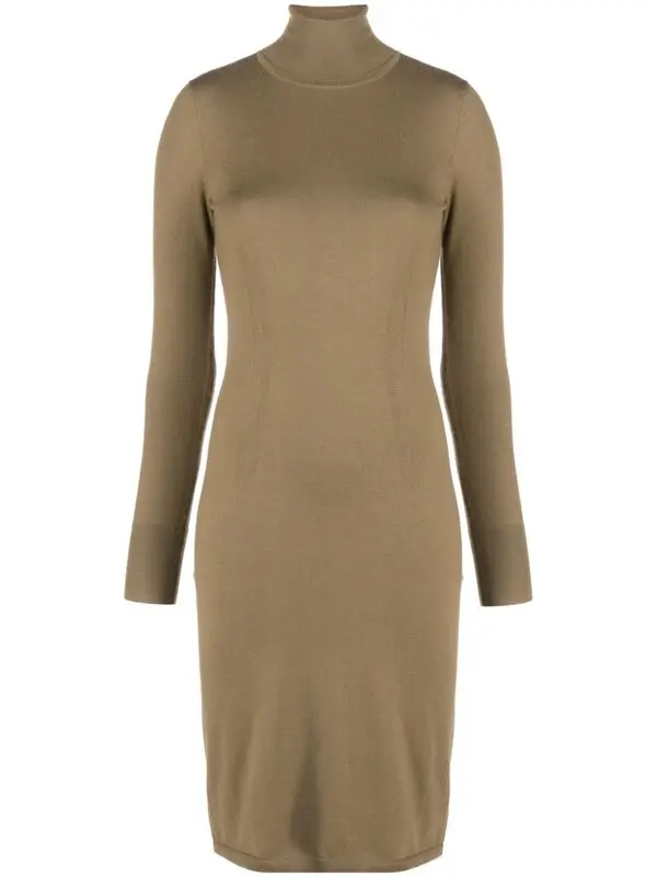 JOSEPH Roll-neck Knitted Midi Dress
