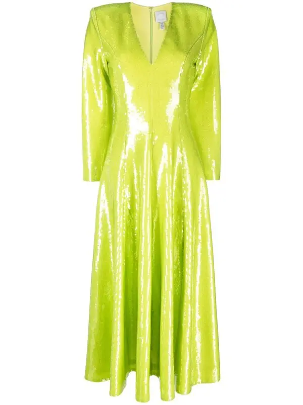 Huishan Zhang Andy Sequinned Midi Dress