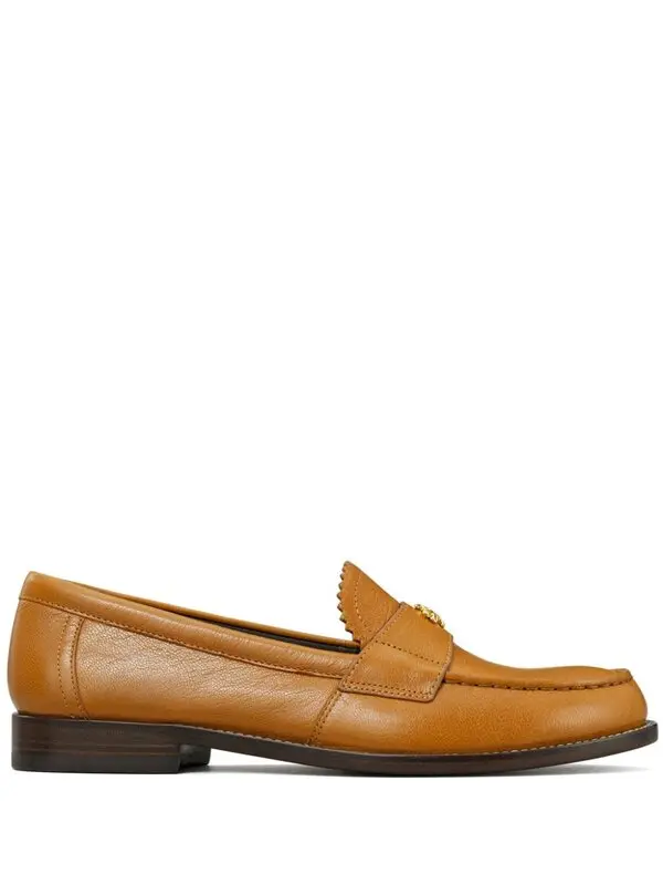 Tory Burch Leather Loafers - Brown