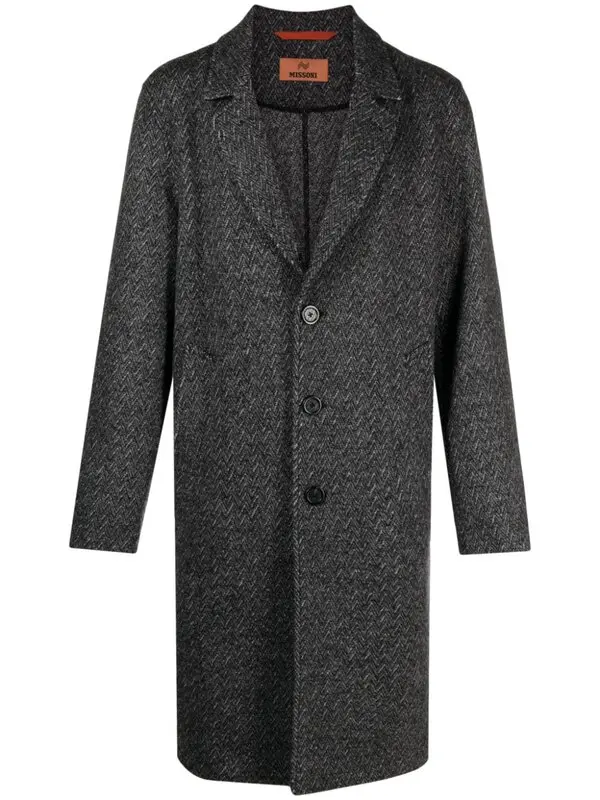 Missoni Zigzag Wool Coat - Grey