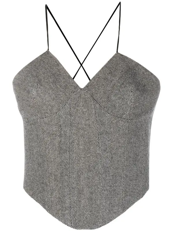 Ermanno Scervino Herringbone Wool Top