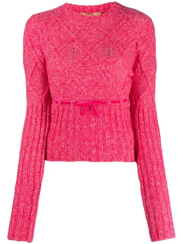 CORMIO Floral-embroidered Sweater - Pink