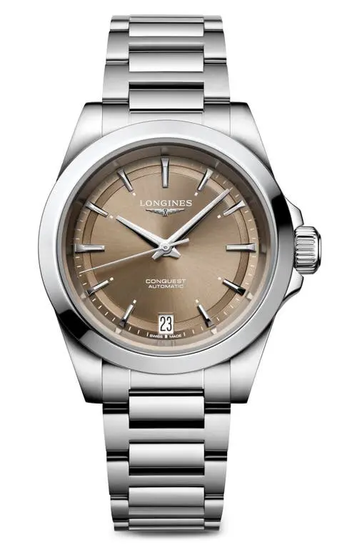 LONGINES Conquest Automatic Bracelet Watch - Silver/champagne