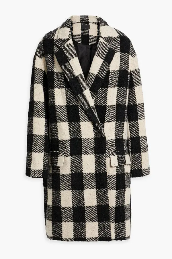 NILI LOTAN Dylan Checked Bouclé-tweed Coat