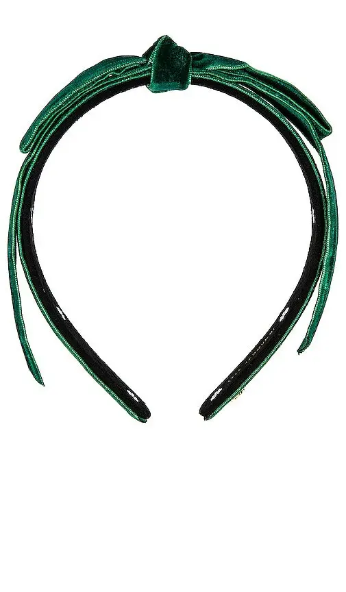 Lele Sadoughi Green Headband Lele Sadoughi Graduated Crystal Headband in Sage Green | REVOLVE main image 4