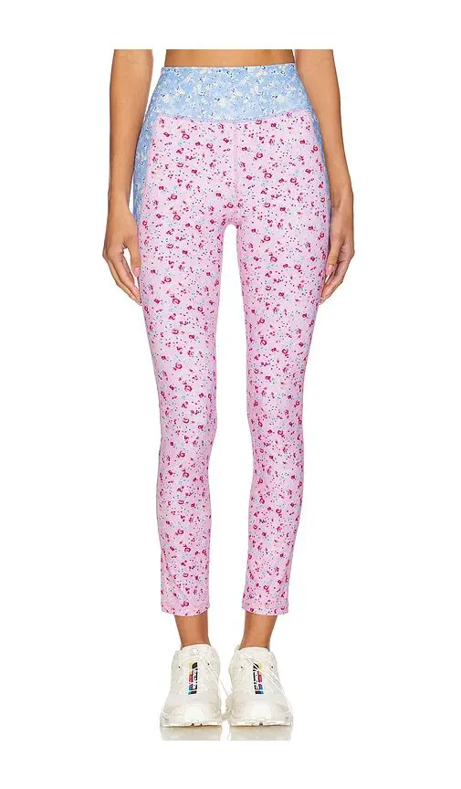 LoveShackFancy Highland Legging In Pink - Windsor Petal Print Mix