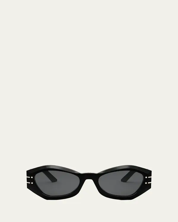 Dior Diorsignature B1u Sunglasses - Shiny Black Smoke