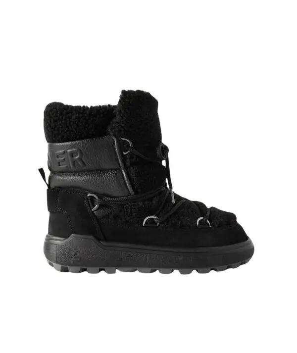 Bogner Chamonix Shearling, Leather And Suede Snow Boots - Black