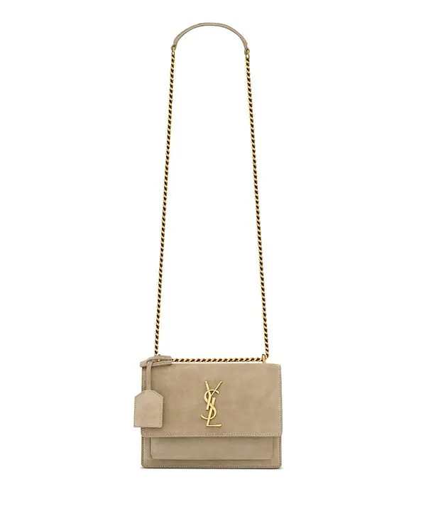 Saint Laurent Sunset Small Crossbody In Suede