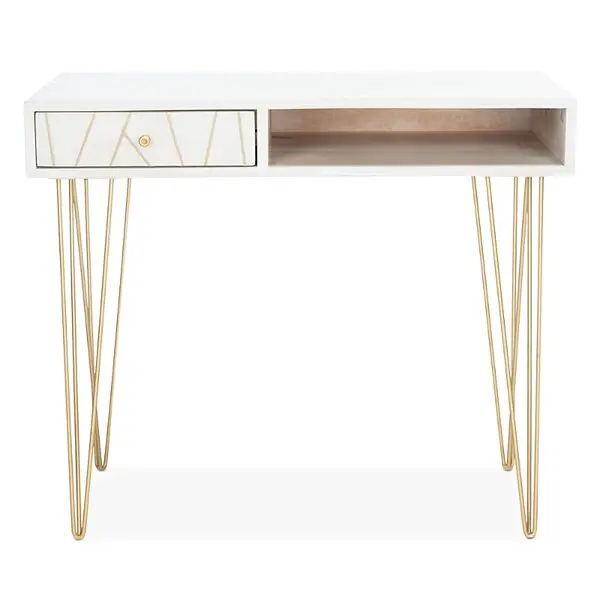 SAFAVIEH Marigold One Drawer Desk - Gold