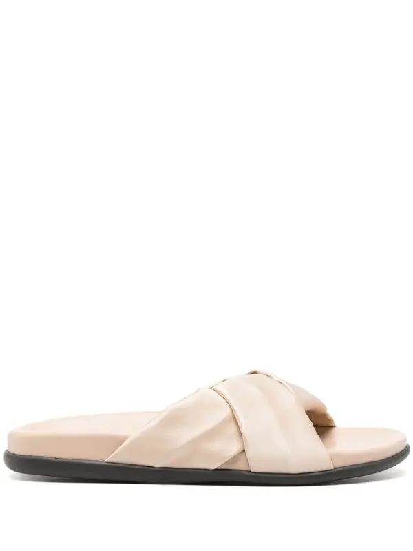 ANCIENT GREEK SANDALS Whitney Satin Slides - Neutrals