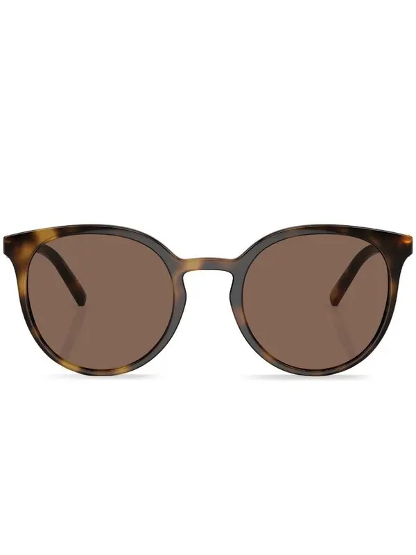 Dolce & Gabbana Logo-chain Round-frame Sunglasses