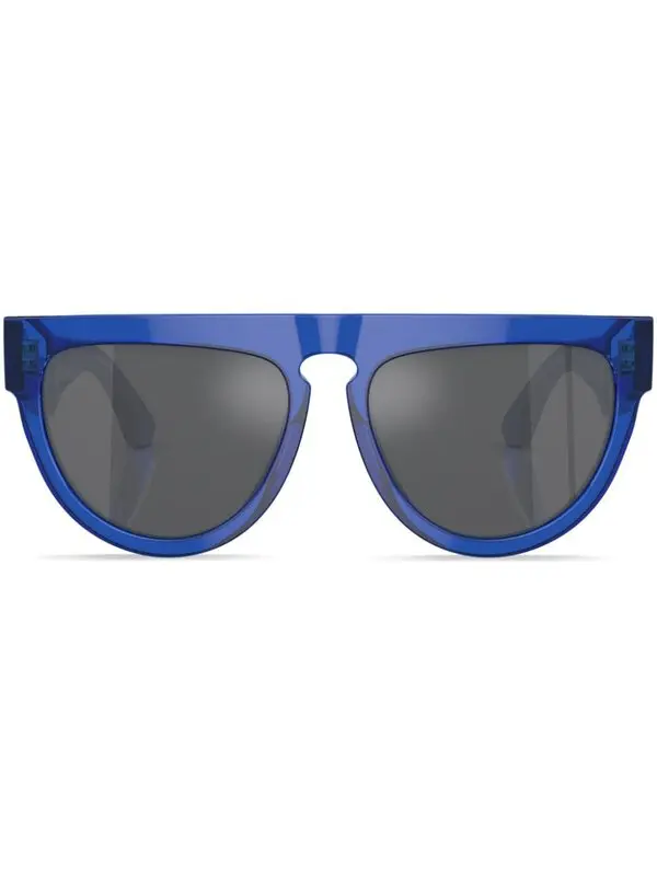 Burberry Logo-engraved Round-frame Sunglasses