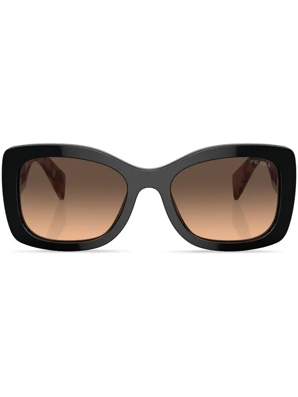 Prada Logo-lettering Square Sunglasses - Purple
