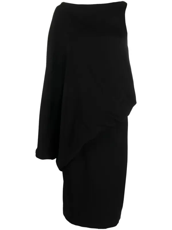 TOM FORD Asymmetric Silk Midi Dress