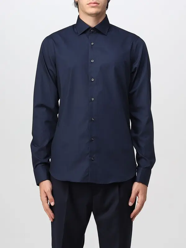 Michael Kors Shirt In Stretch Cotton - Blue