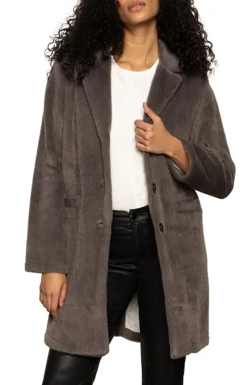 Sanctuary Faux Fur Jacket - Burnt Ink
