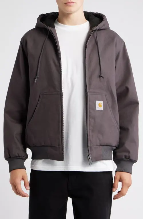 Carhartt Work In Progress Active Canvas Hooded Jacket - Graphite Rigid