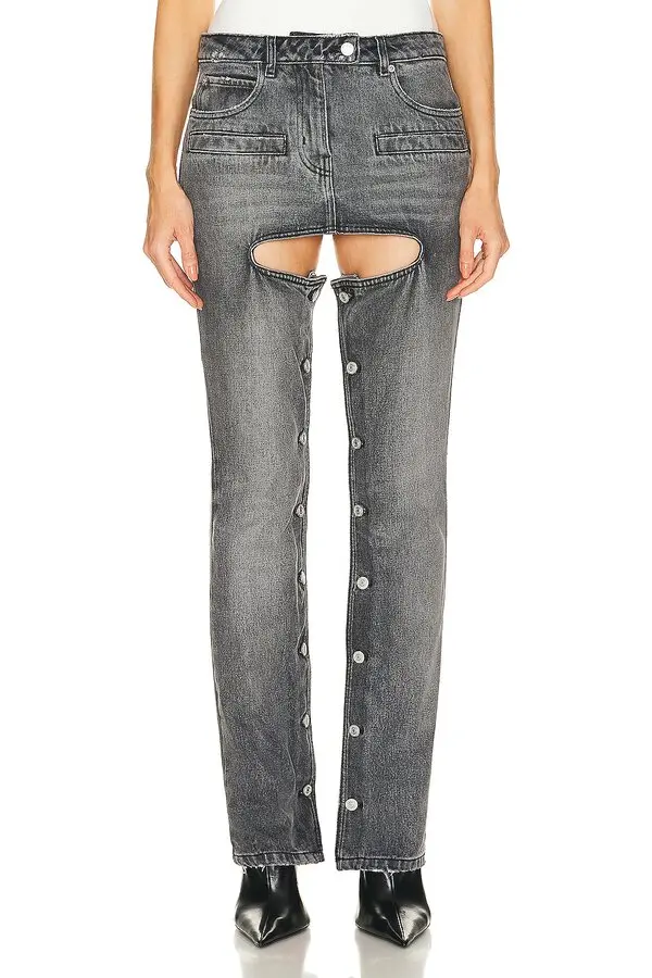 COURREGES Chaps Denim Jeans