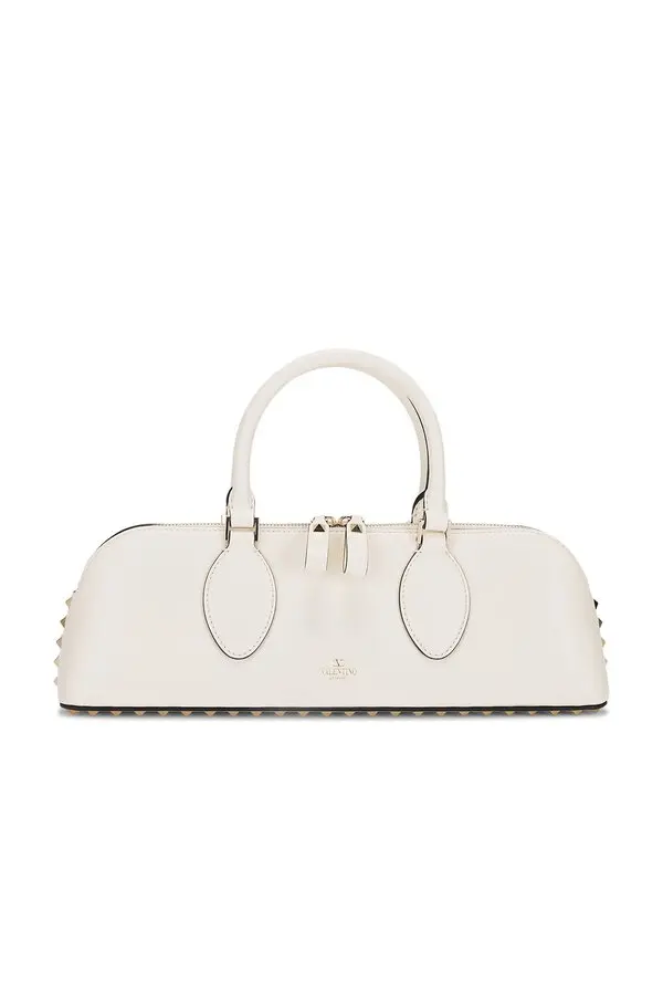 Valentino Garavani East West Rockstud Duffle Bag - Ivory