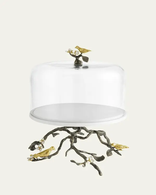 Michael Aram Lovebirds Cake Stand With Dome - One-color