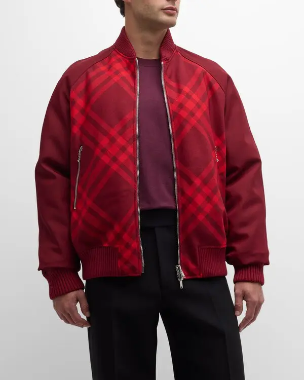 Burberry Reversible Check Bomber Jacket - Ripple Ip Check | Editorialist