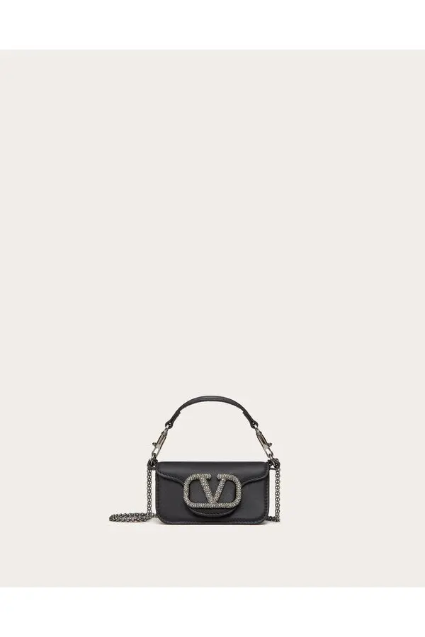 Valentino Garavani Locò Micro Bag With Chain And Jewel Logo - Black ...