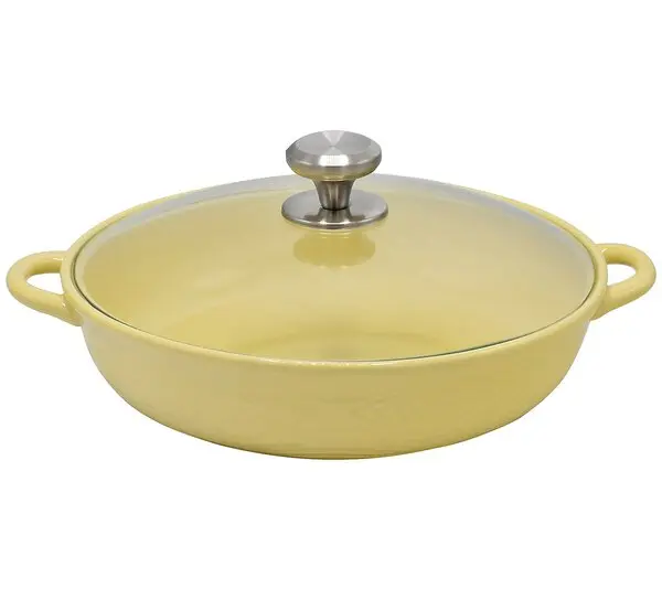 TEMP-TATIONS As Is Woodland 3-qt Round Baker W/ Glass Lid