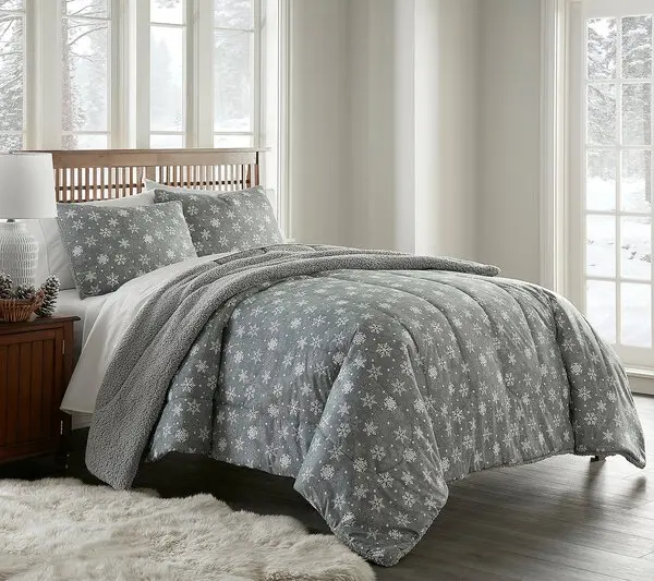 SHAVEL King Microflannel Reverse To Sherpa Comf Orter Set