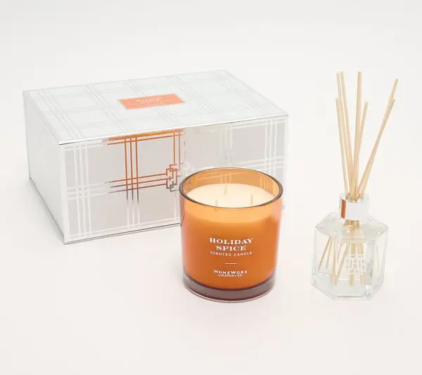 HOMEWORX BY SLATKIN + CO. As Is Holiday Spice Candle Set