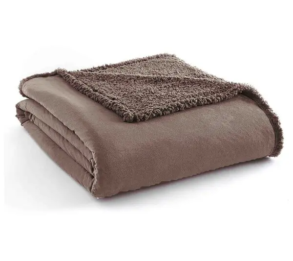 SHAVEL Twin Micro Flannel Reverse To Sherpa Bla Nket