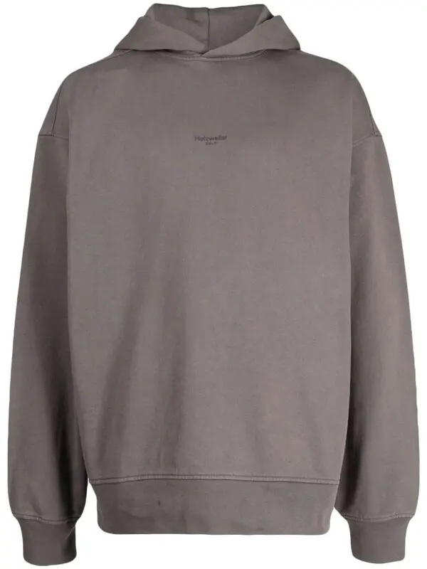 HOLZWEILER Logo-print Recycled Cotton Hoodie
