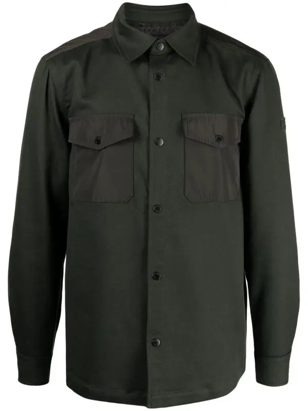 ALPHA TAURI Long-sleeve Press-stud Shirt Jacket