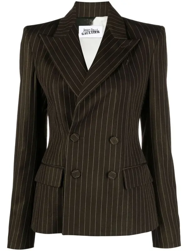 Jean Paul Gaultier Pinstriped Wool-blend Blazer