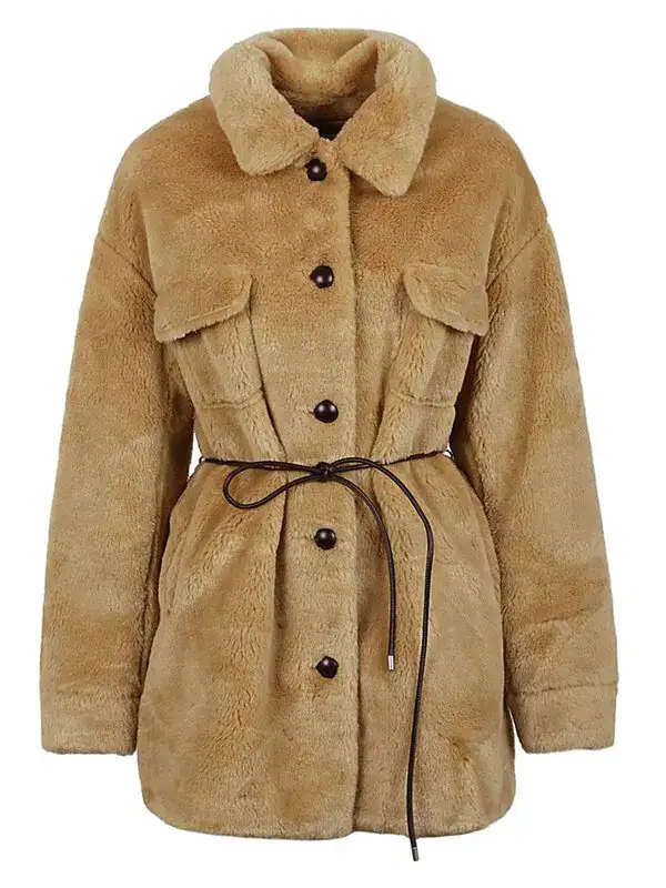 Molliolli Faux Fur Coat In Beige 51% Off Editorialist