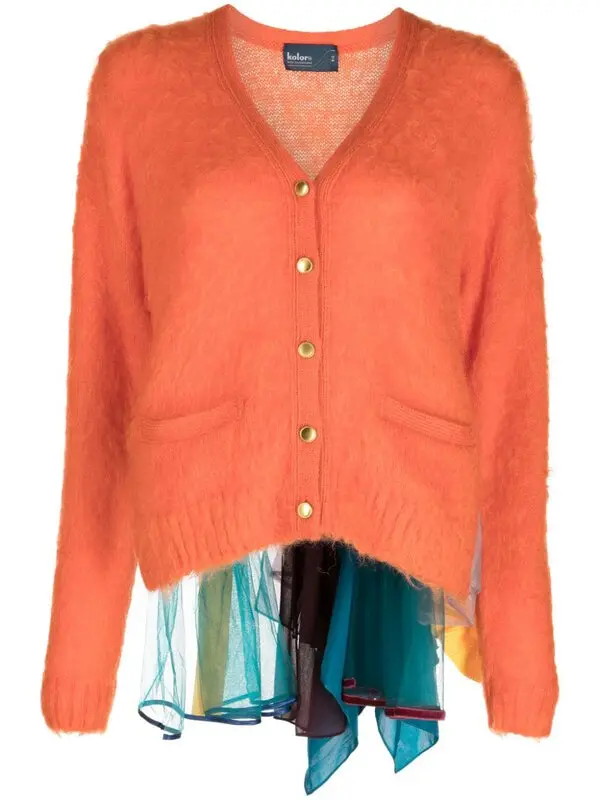 Kolor Layered Brushed Cardigan
