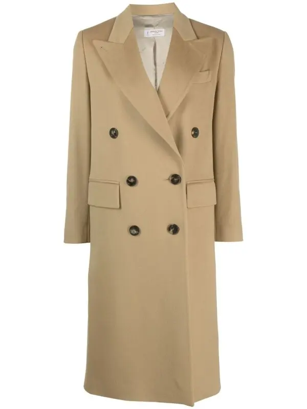 Alberto Biani Double-breasted Virgin Wool Coat - Brown