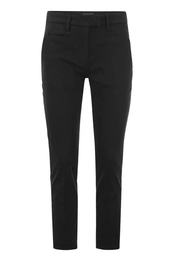 DONDUP Slim Fit Ankle-length Pants - Black
