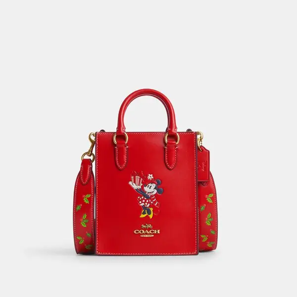 Buy COACH OUTLET Disney X Coach North South Mini Tote With Minnie Mouse ...