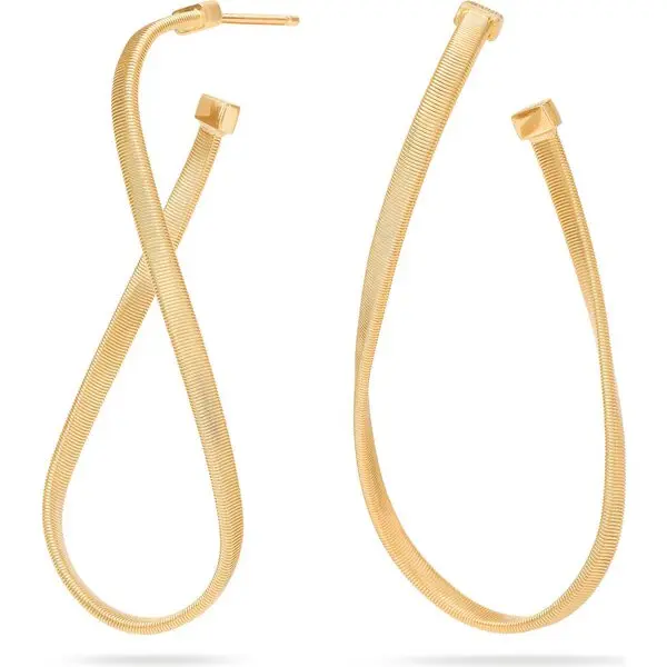 Marco Bicego Marrakech Twist Hoop Earrings - 18k Yellow Gold