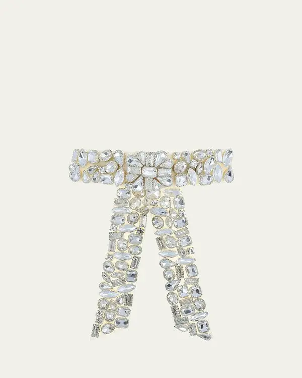 L. Erickson Melanie Bow Barrette - Crystal