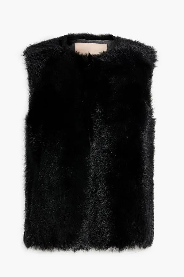Karl Donoghue Shearling Vest In Black - 70% Off | Editorialist