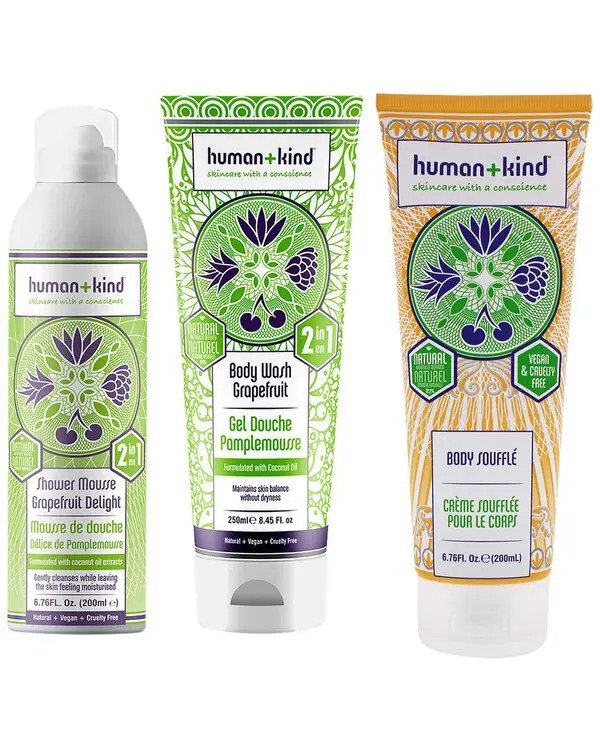 Buy Human+Kind Human+kind Shower Mousse & Body Wash And Souffle Cream
