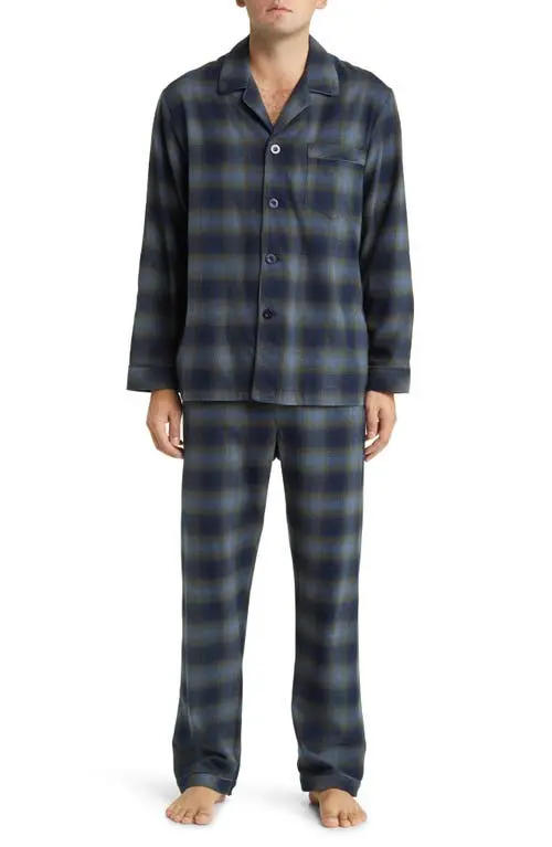 Majestic International Gradient Check Flannel Pajamas