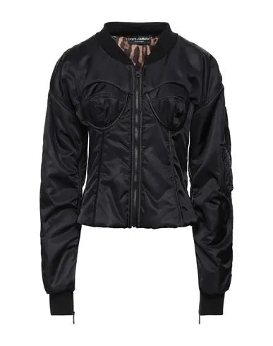 Dolce & Gabbana Bomber Jacket In Polyamide, Cotton, And Elastane