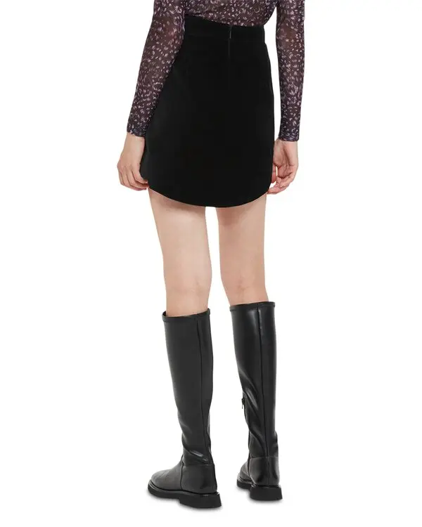 Whistles Velvet Mini Skirt