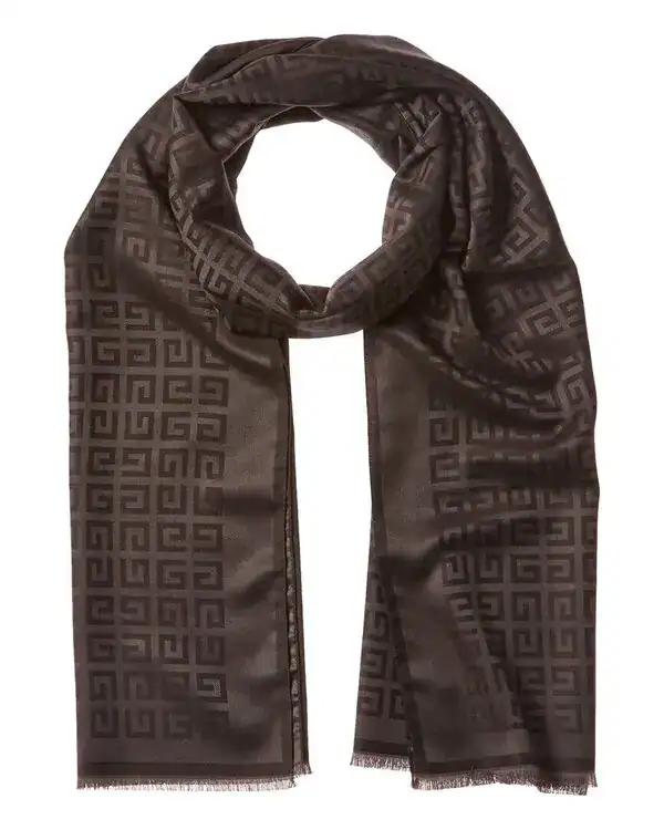 Buy Givenchy 4g Monogram Silk & Wool-blend Scarf - Nocolor At 35% Off ...