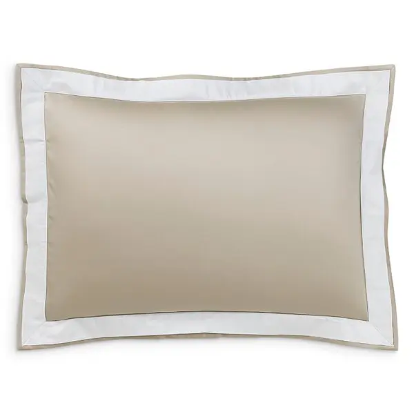 Frette Flying Sateen Sham, Standard Exclusive - Sand/white