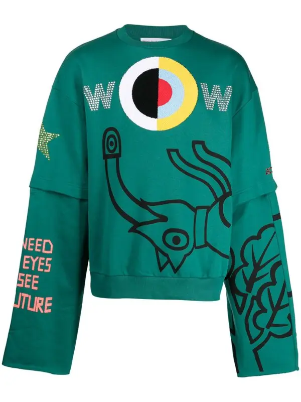 WALTER VAN BEIRENDONCK Target-appliqué Sweatshirt